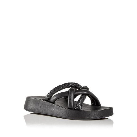 Ash | Shoes | Ash Womens Black Vanessa Round Toe Wedge Slip On Leather ...